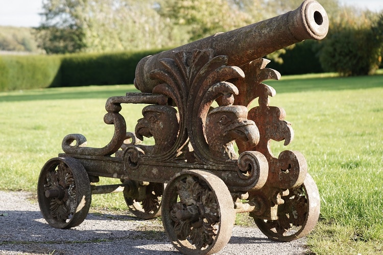 Antique, Imposing Pair of Cast Iron Garden Cannons - DGA by Tina Bird