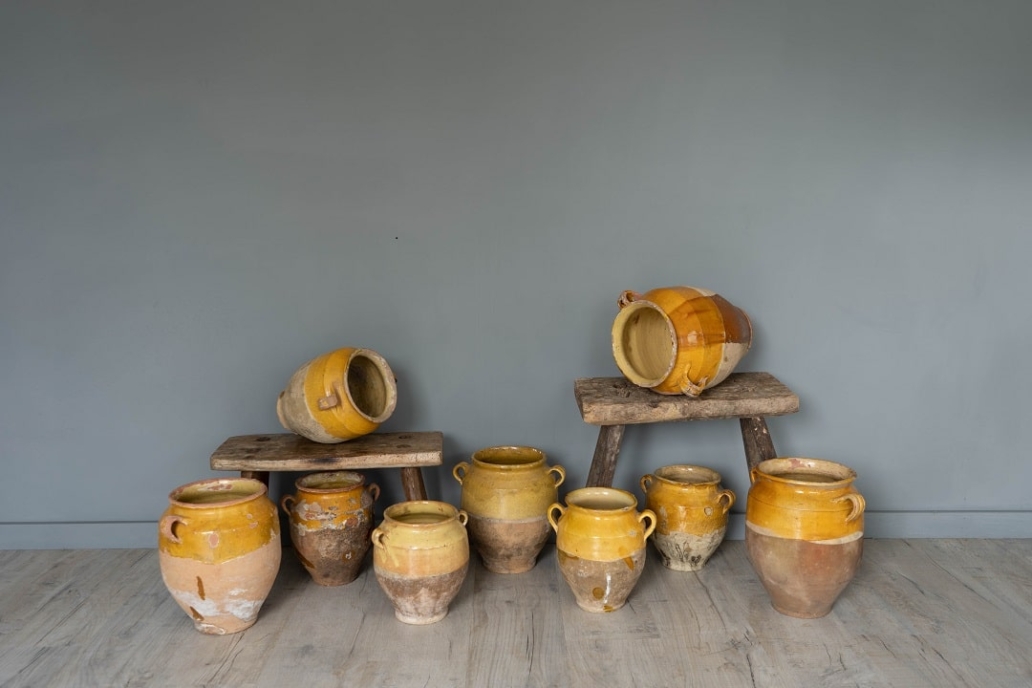 Green Mottled Clay Pot - DGA by Tina Bird