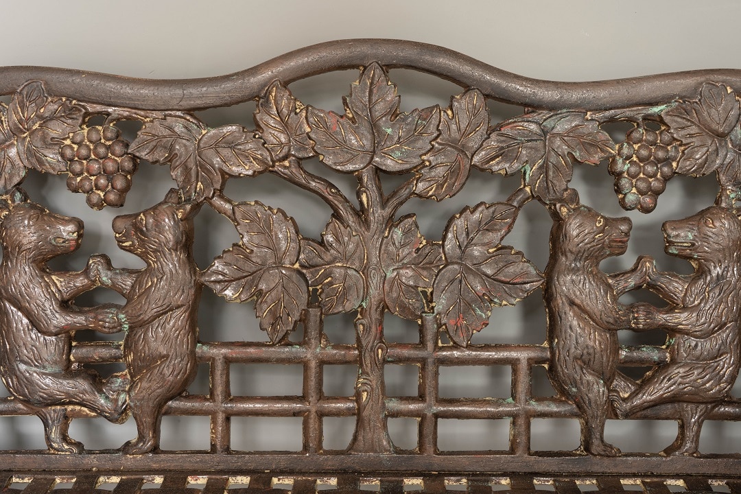 Exceptional Cast Iron Bear Garden Bench - DGA by Tina Bird