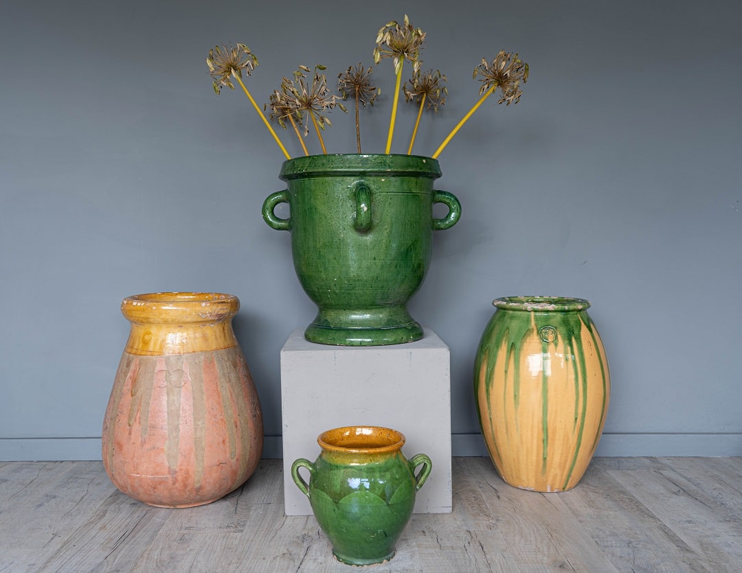 Green Antique French Confit Pot - DGA by Tina Bird