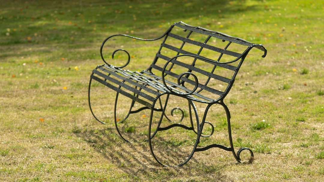 Large Victorian Strapwork Garden Bench - DGA by Tina Bird