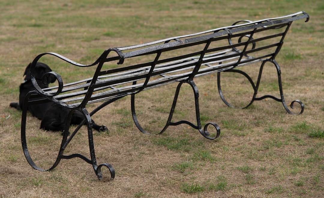 Large Victorian Strapwork Garden Bench - DGA by Tina Bird