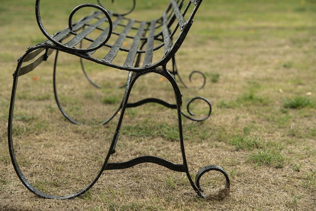 Large Victorian Strapwork Garden Bench - DGA by Tina Bird